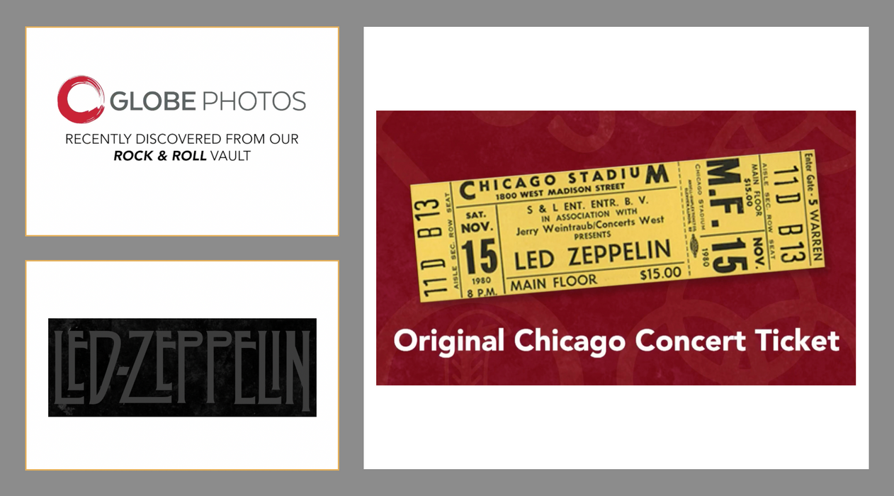 Led Zeppelin Original 1980 Concert Ticket — Globe Photos